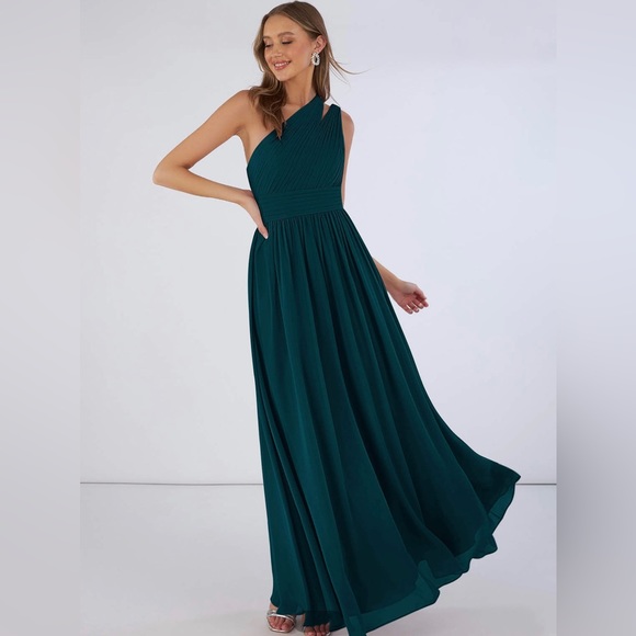 Azazie | Dresses | Nwt Azazie Molly Dress In Color Pine | Poshmark